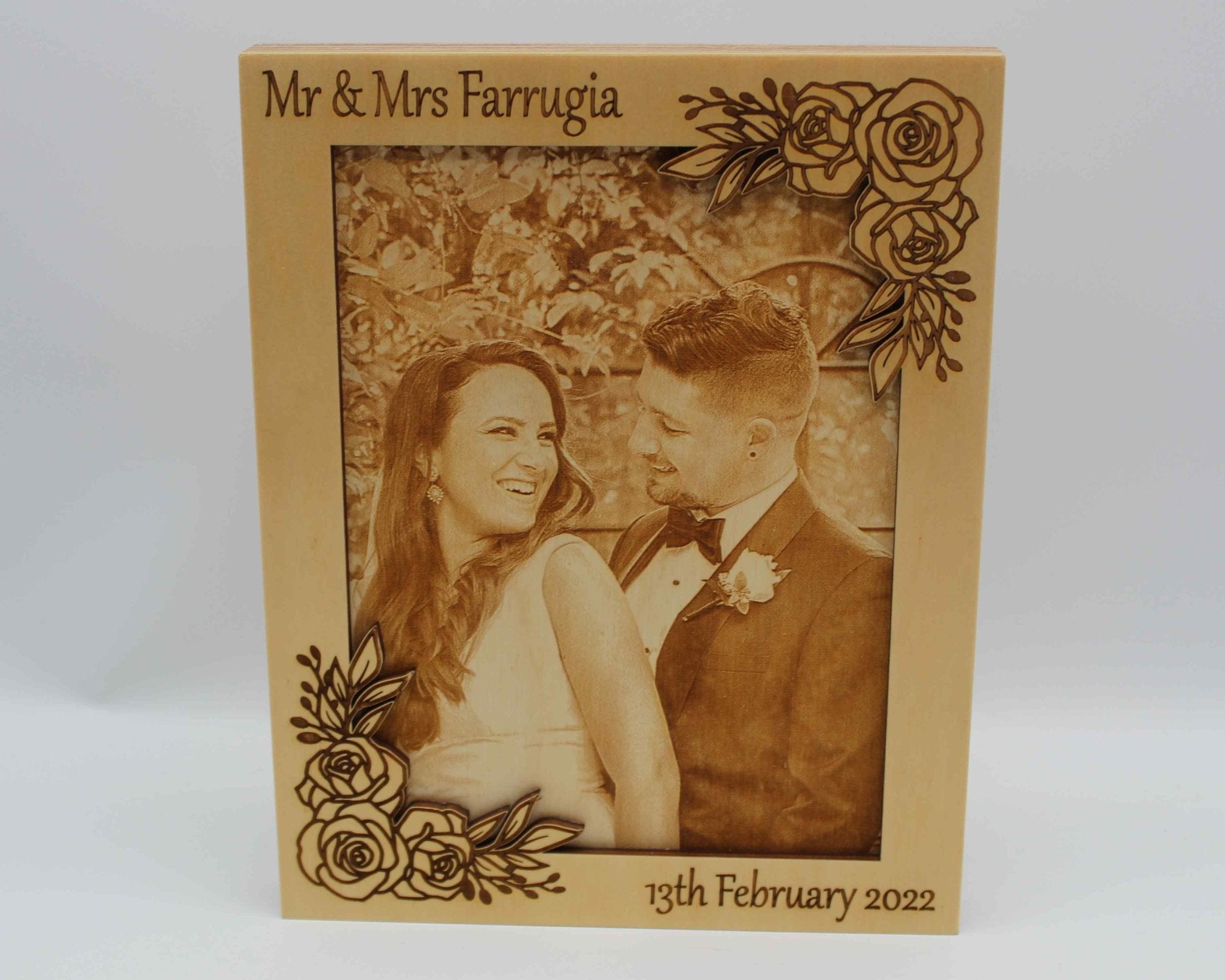 Wedding Engraved Wooden Photo Frame – Haisley Design